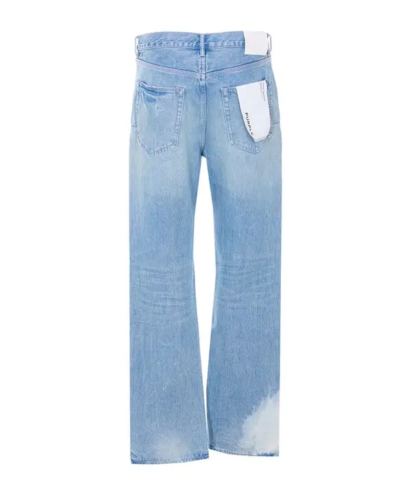 PURPLE BRAND Distressed Straight-leg Jeans - Blue