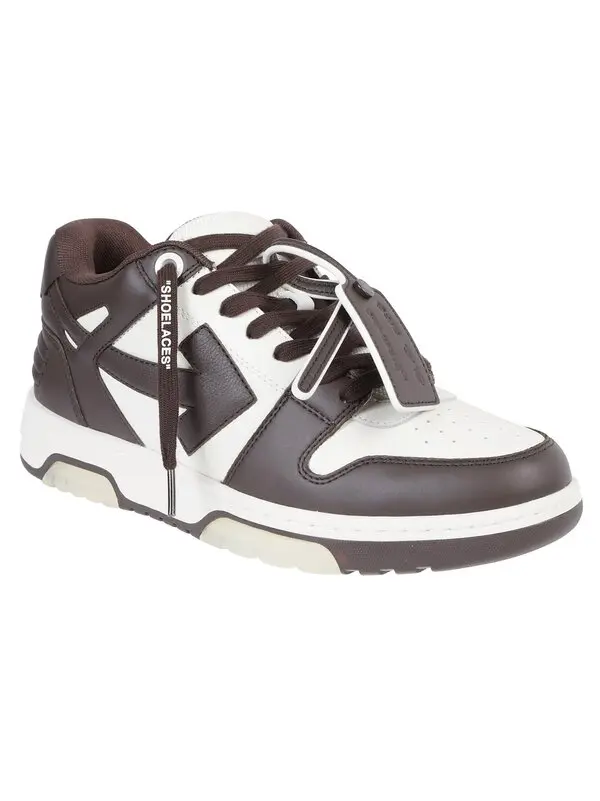 Off-White Out Of Office Round Toe Lace-up Sneakers - Black