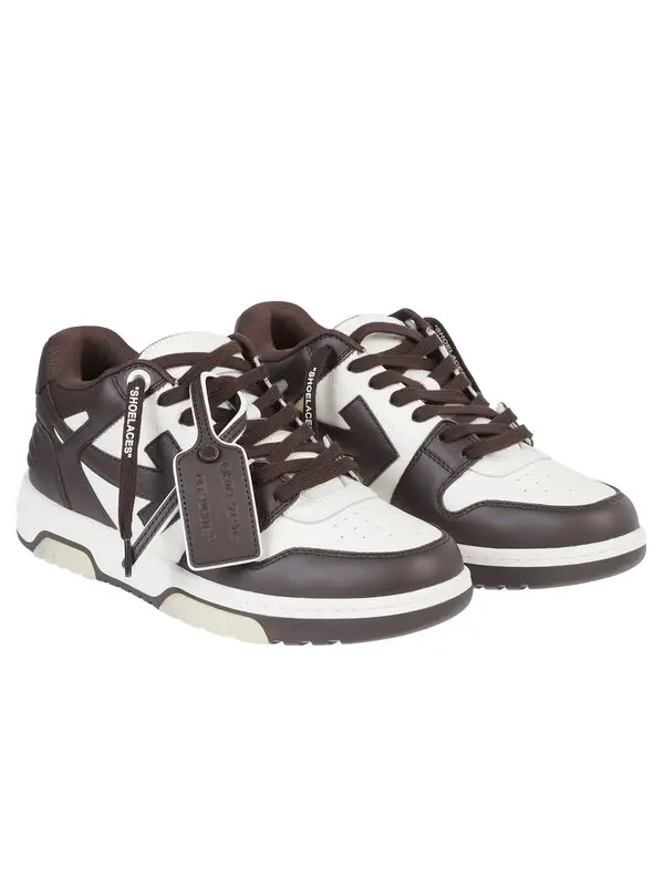 Off-White Out Of Office Round Toe Lace-up Sneakers - Black