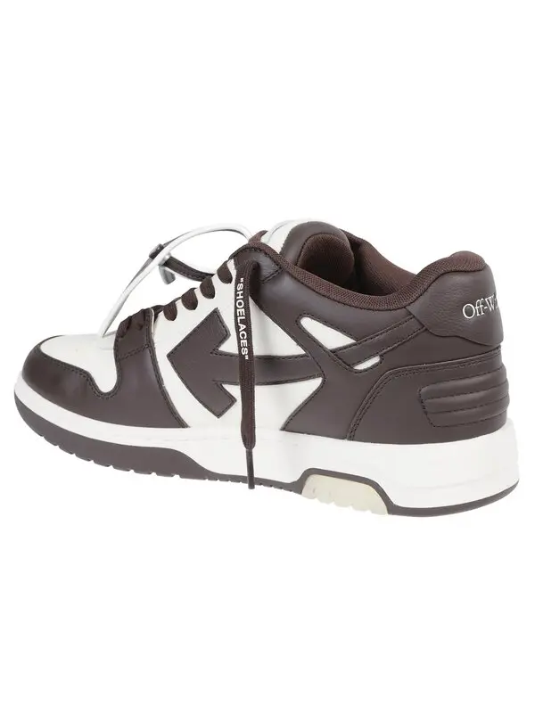 Off-White Out Of Office Round Toe Lace-up Sneakers - Black