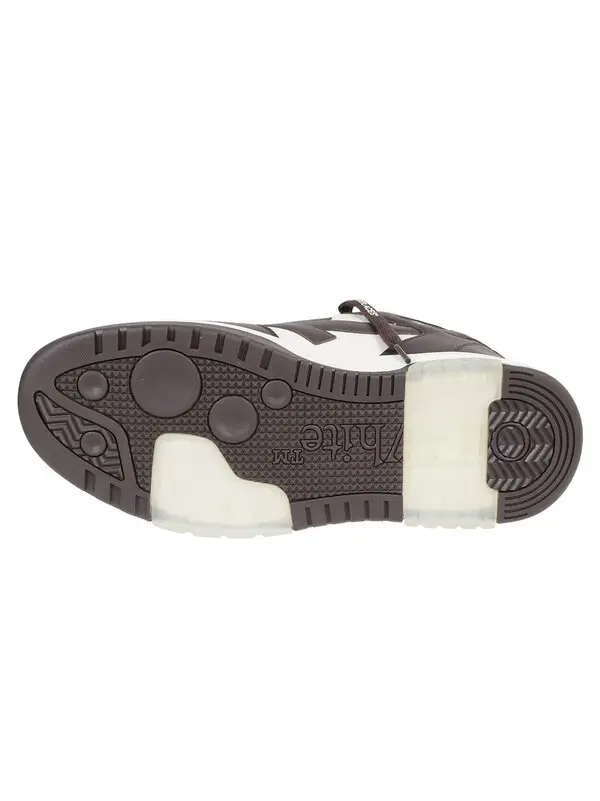 Off-White Out Of Office Round Toe Lace-up Sneakers - Black
