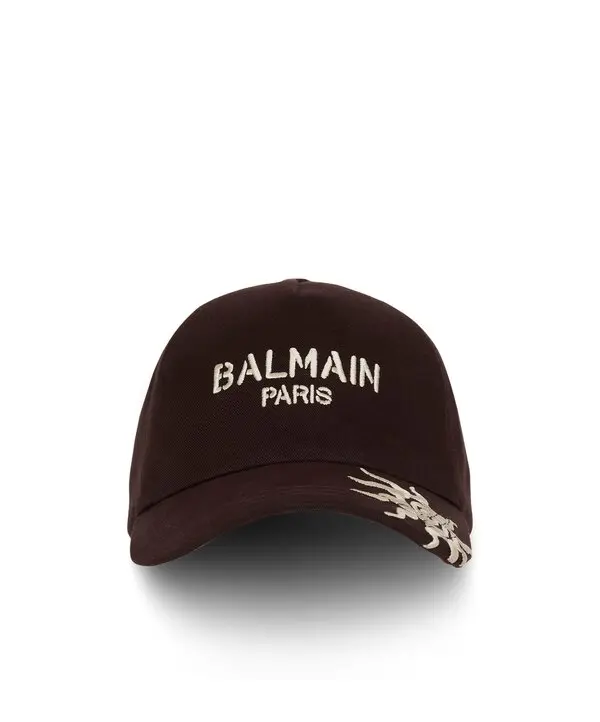 Balmain Embroidered Logo Baseball Cap - Brown