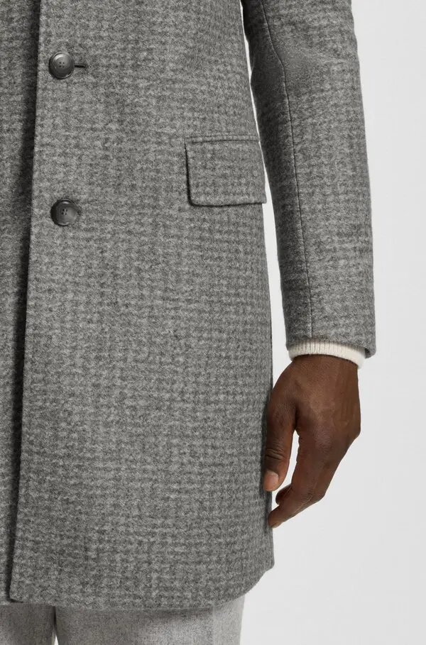 Hugo Boss Detachable Inner Coat - Gray Pattern