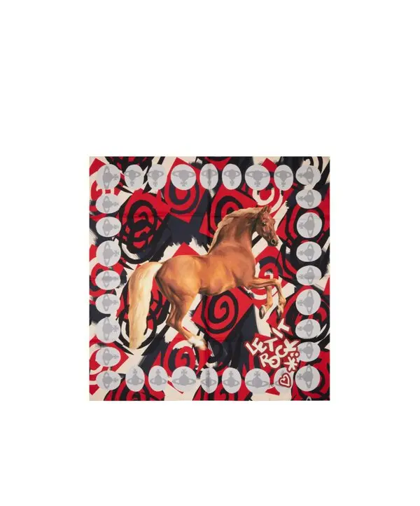 VIVIENNE WESTWOOD Multicolored Horse Square Scarf - Multicolor