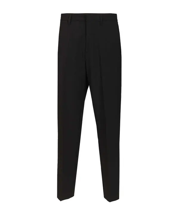 Emporio Armani Seersucker Tailored Pants - Black