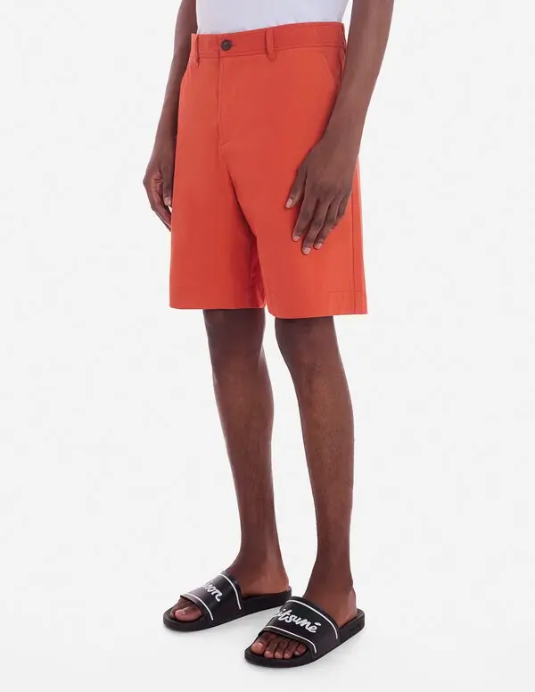 Maison Kitsuné Logo Tag Bermuda Shorts - Red