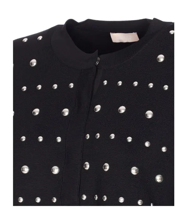 Liu Jo Embellished Long Sleeve Cardigan - Black
