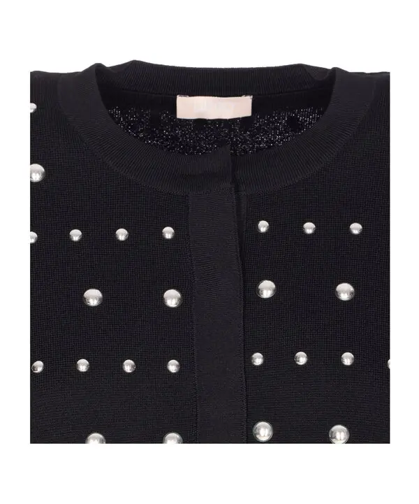 Liu Jo Embellished Long Sleeve Cardigan - Black