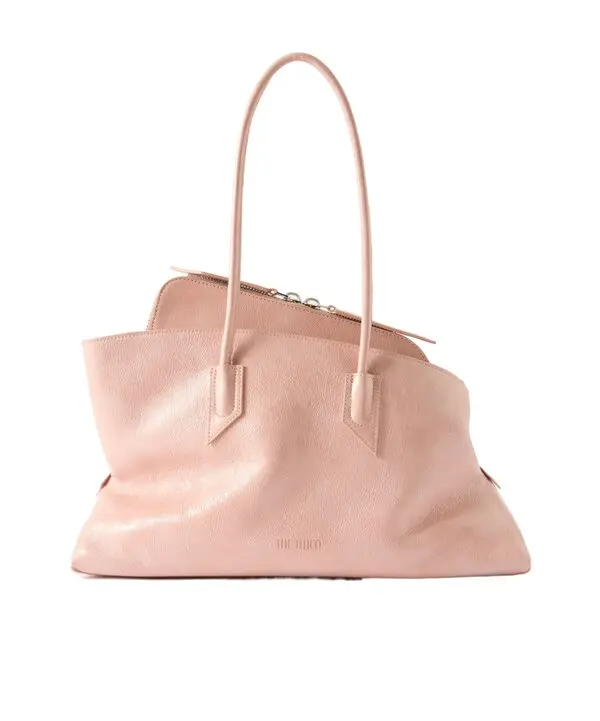 Attico Medium Asymmetric Leather Tote - Nude