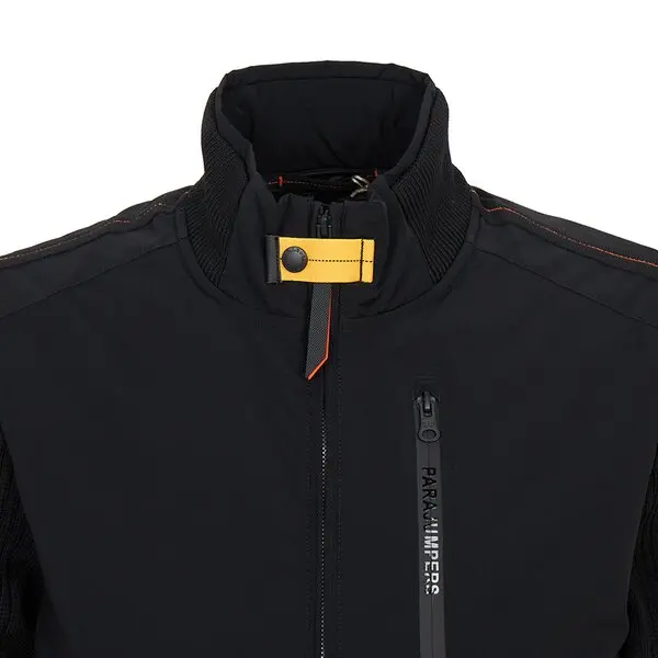 PARAJUMPERS Long-sleeved Casual Jacket With Stand-up Collar And Zipper Closure - Black