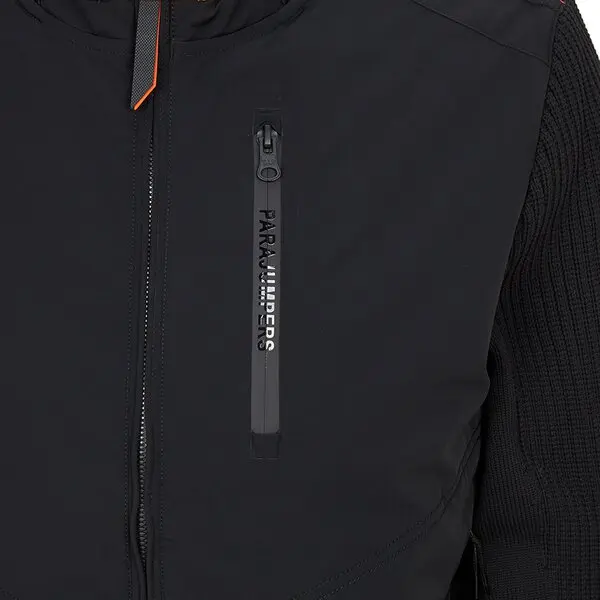 PARAJUMPERS Long-sleeved Casual Jacket With Stand-up Collar And Zipper Closure - Black