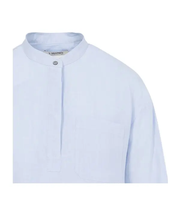 Max Mara Cantico Mandarin Collar Shirt With Pocket