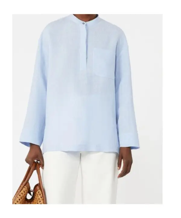 Max Mara Cantico Mandarin Collar Shirt With Pocket