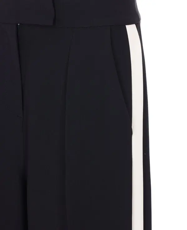 Patrizia Pepe Wide-leg Pants With Side Stripe Detail