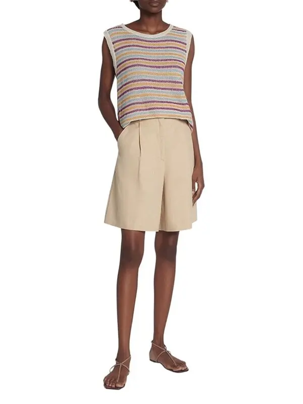 Max Mara Cuba Pleated Bermuda Shorts