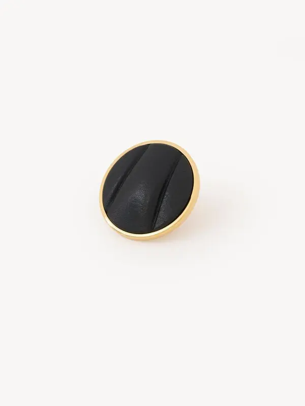 Chloé Round Pleats Clip-on Earrings - Black