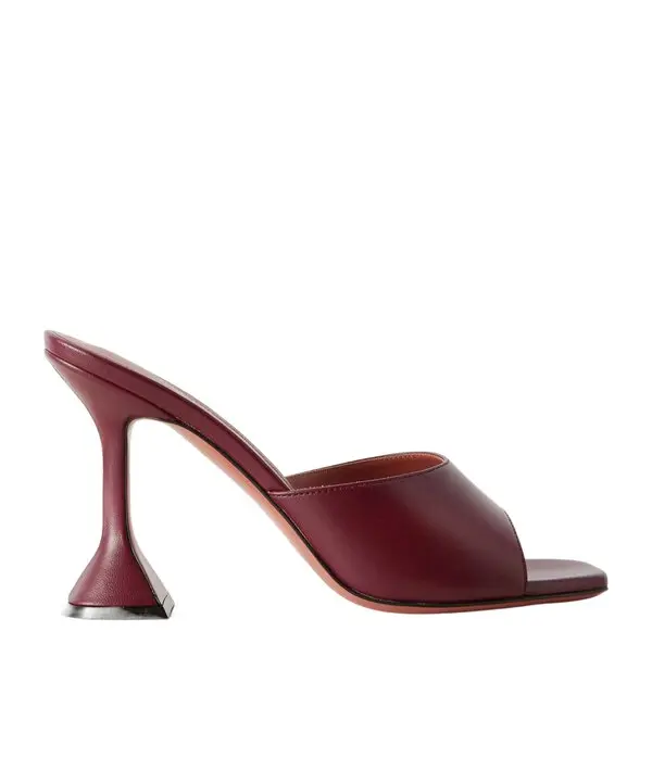 Amina Muaddi Lupita Leather Mules - Multicolor