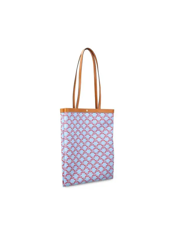 Celine Medium Flat Shopper In Triomphe Canvas