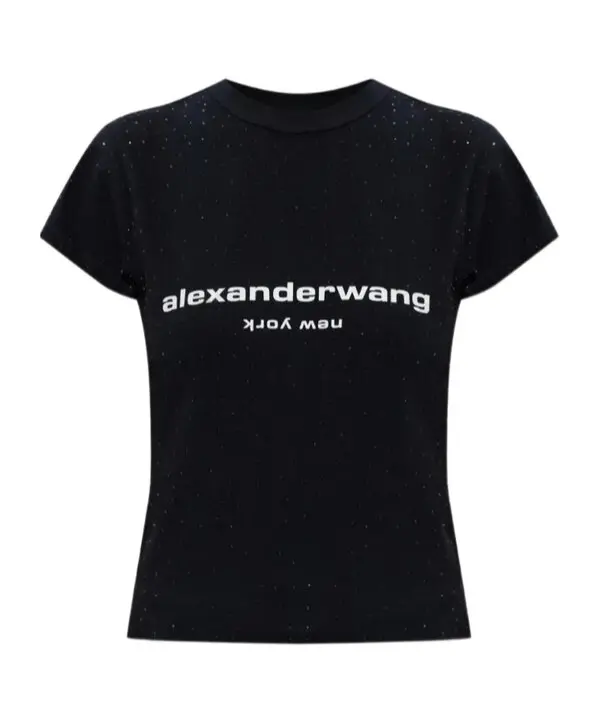 Alexander Wang Logo Baby Rhinestone T-shirt