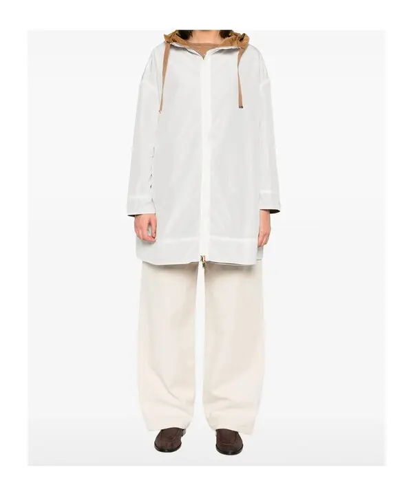 Herno Reversible Drawstring Parka - Light Camel/white