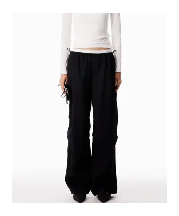 Alexander Wang Logo Elastic Waist Pants - Black