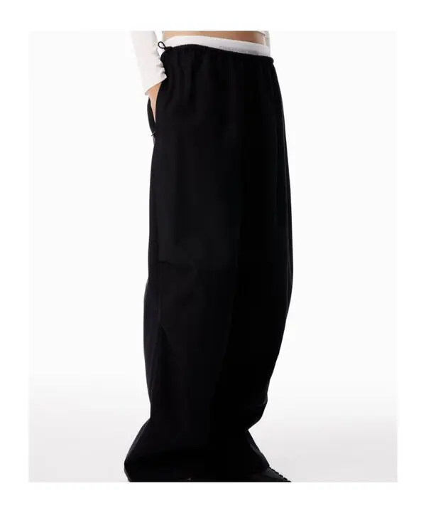 Alexander Wang Logo Elastic Waist Pants - Black