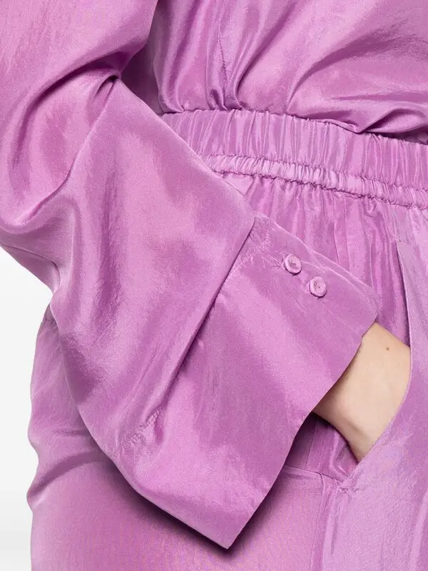 FORTE_FORTE V-neck Button-up Shirt - Burlesque