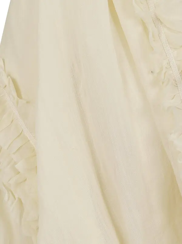 Dries Van Noten Long Sleeve Ruffle Shirt - Ivory