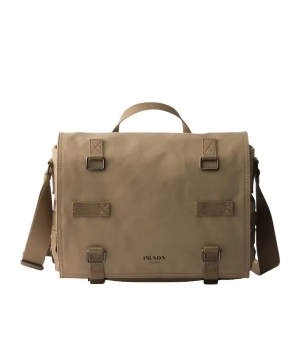Prada Canvas Shoulder Bag - Desert Yellow