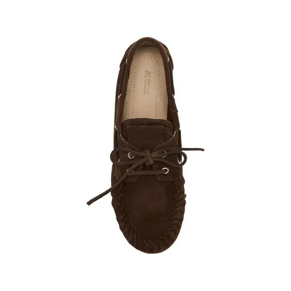 ALOHAS Rowan Suede Lace-up Loafers - Brown