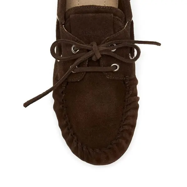 ALOHAS Rowan Suede Lace-up Loafers - Brown