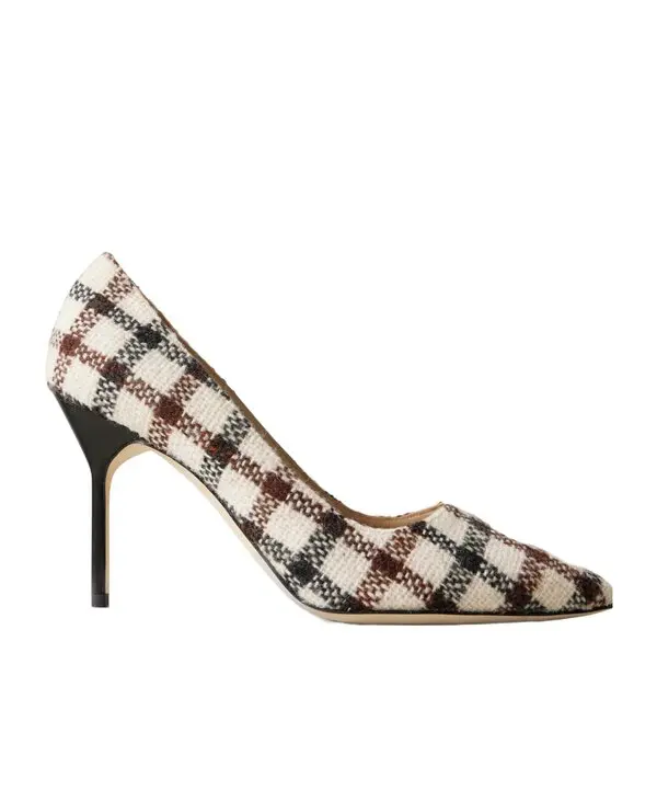 Manolo Blahnik Checked Tweed Pumps - Multicolor