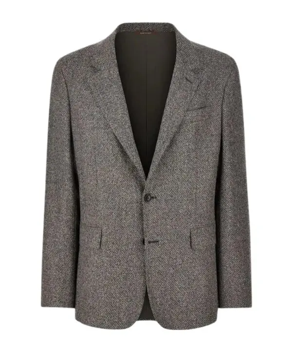 Canali Single-breasted Coat With Notched Lapel