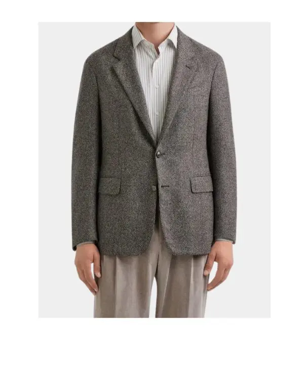 Canali Single-breasted Coat With Notched Lapel