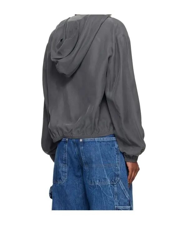 Alexander Wang Oversized Buttoned Jacket With Drawstring Hood
