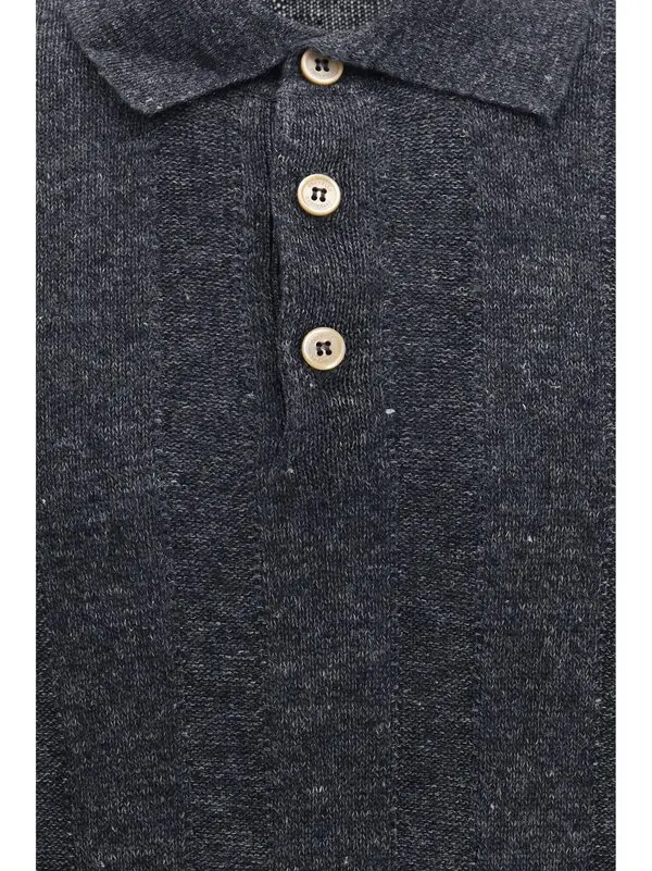 Brunello Cucinelli Knitted Short Sleeve Polo Shirt