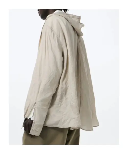 Our Legacy Hooded Curved-hem Shirt