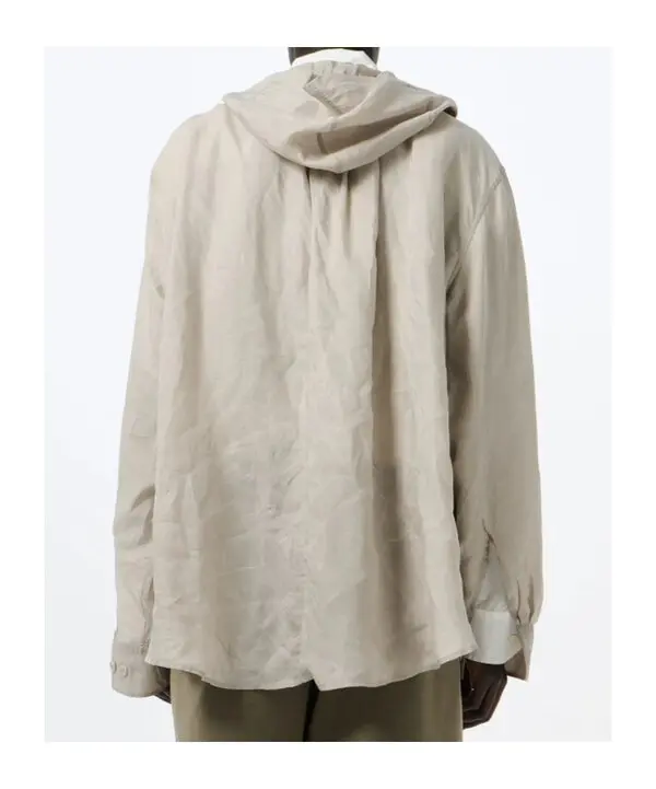 Our Legacy Hooded Curved-hem Shirt
