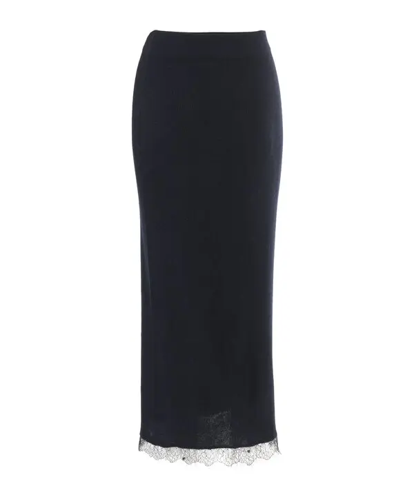 Arch4 Lace Trim Knitted Skirt