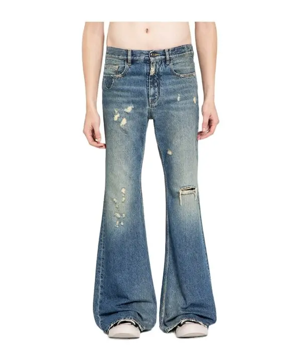 ANN DEMEULEMEESTER Distressed Flared Jeans
