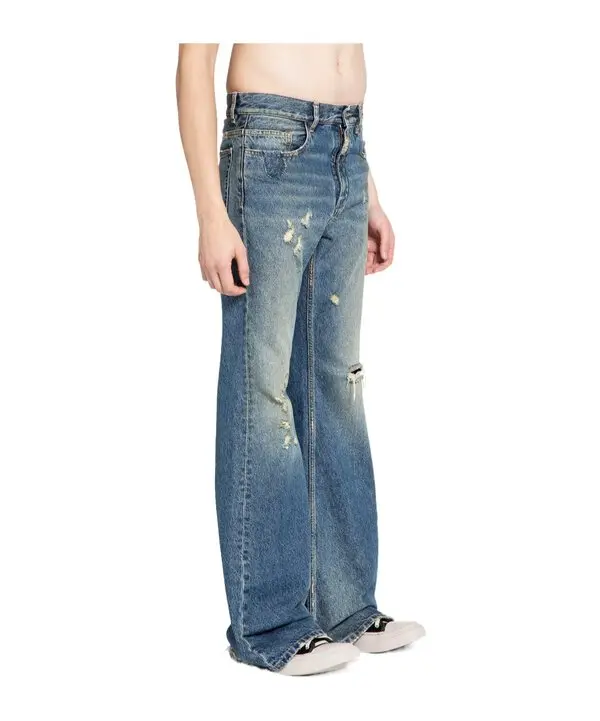 ANN DEMEULEMEESTER Distressed Flared Jeans