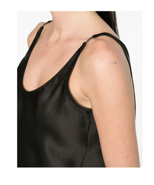 Brunello Cucinelli V-neck Tank Top - Black