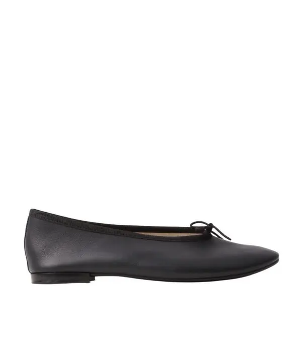 Repetto Napa Calfskin Ballet Flats With Bow Detailing - Black