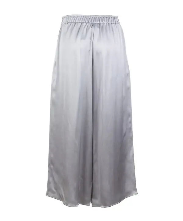 Eleventy Pleated Wide-leg Cropped Trousers
