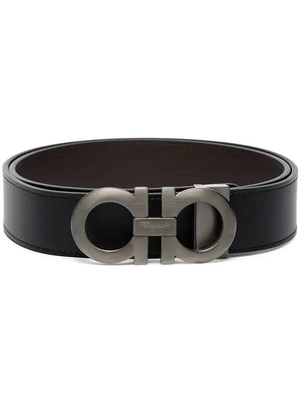 FERRAGAMO Gancini Reversible Belt - Black
