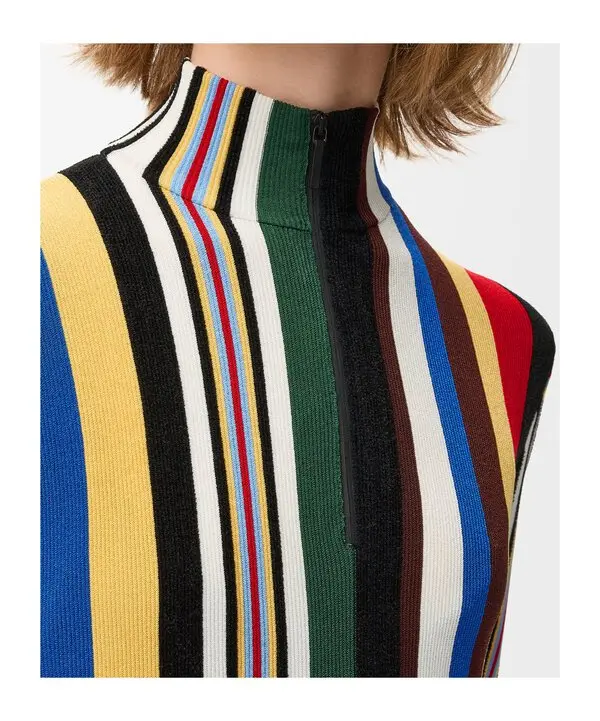 Loewe Striped Long Sleeve Maxi Dress - Red/multicolor