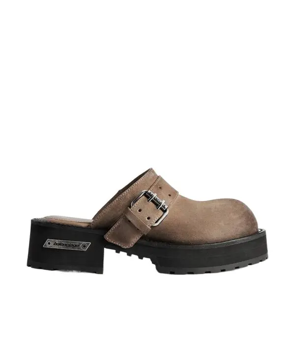 Balenciaga Venom Mules With Worn-out Effect - Biscuit Color