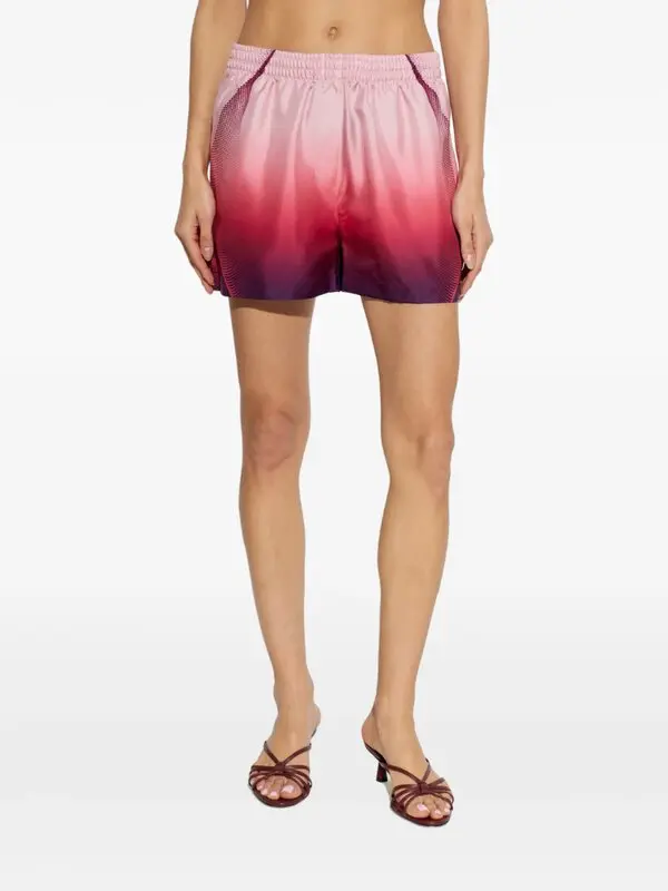 Casablanca Graphic Print Shorts - Red