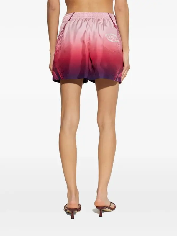 Casablanca Graphic Print Shorts - Red