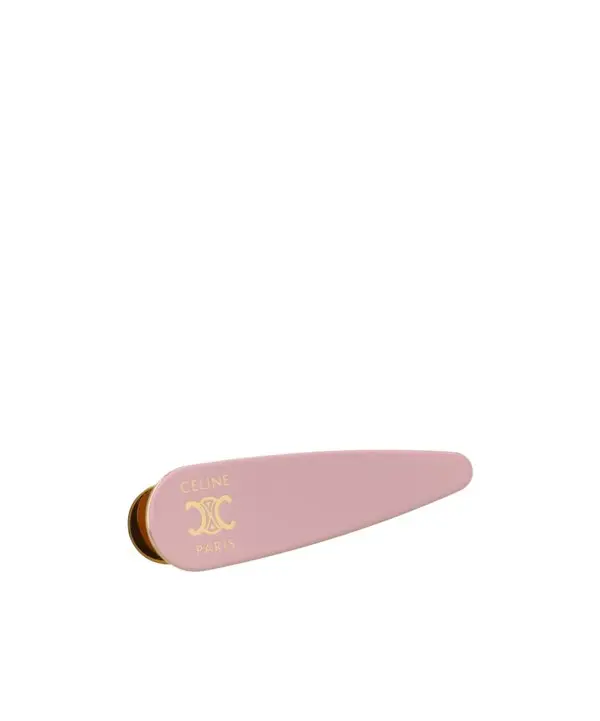 Celine Brass Hair Clip With Gold Finish - Pink